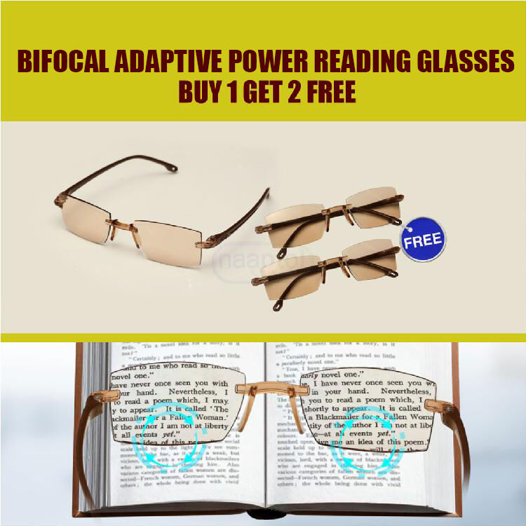 Buy Bifocal Adaptive Power Reading Glasses - Buy 1 Get 2 FREE (3BCORG9 ...